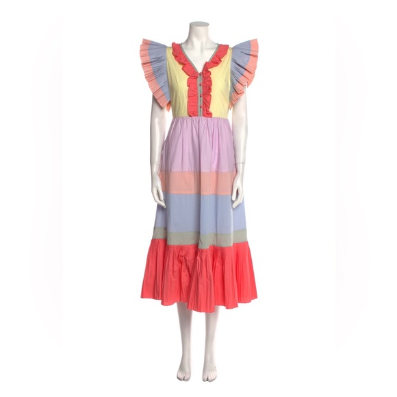 CeliaB | Dresses | Celia B Colorful Ruffled Maxi Dress | Poshmark